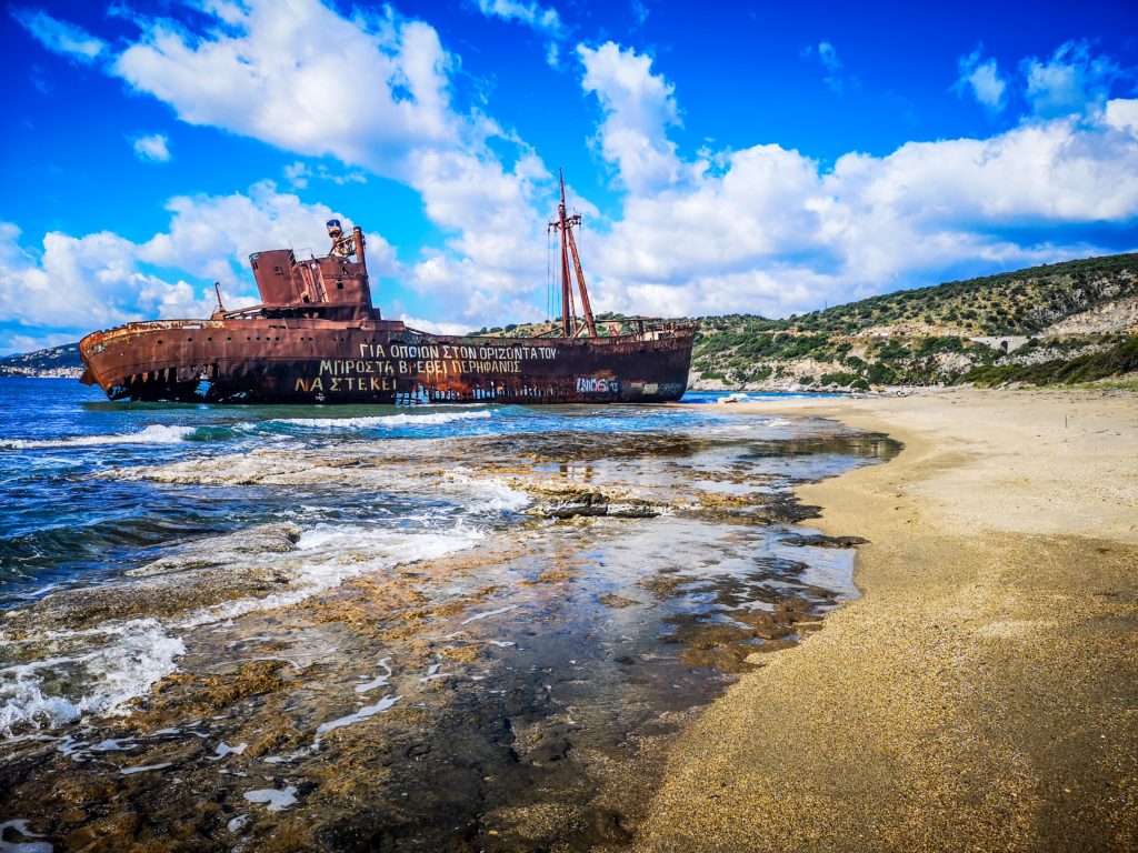 Exploring Gythio - First Stop - The Dimitrios Shipwreck! - A Greek Oddity